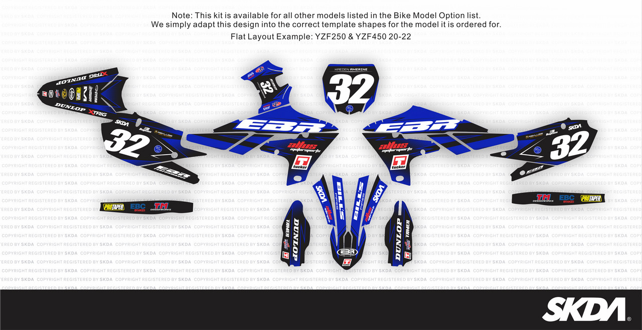 22 EBR PERFORMANCE YZF/WRF Full Graphics Kit - SKDA - US Store