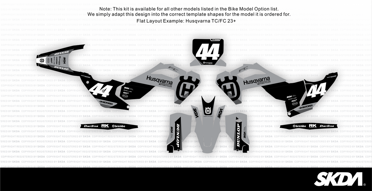CLASS Grey Husqvarna Full Graphics Kit | SKDA USA