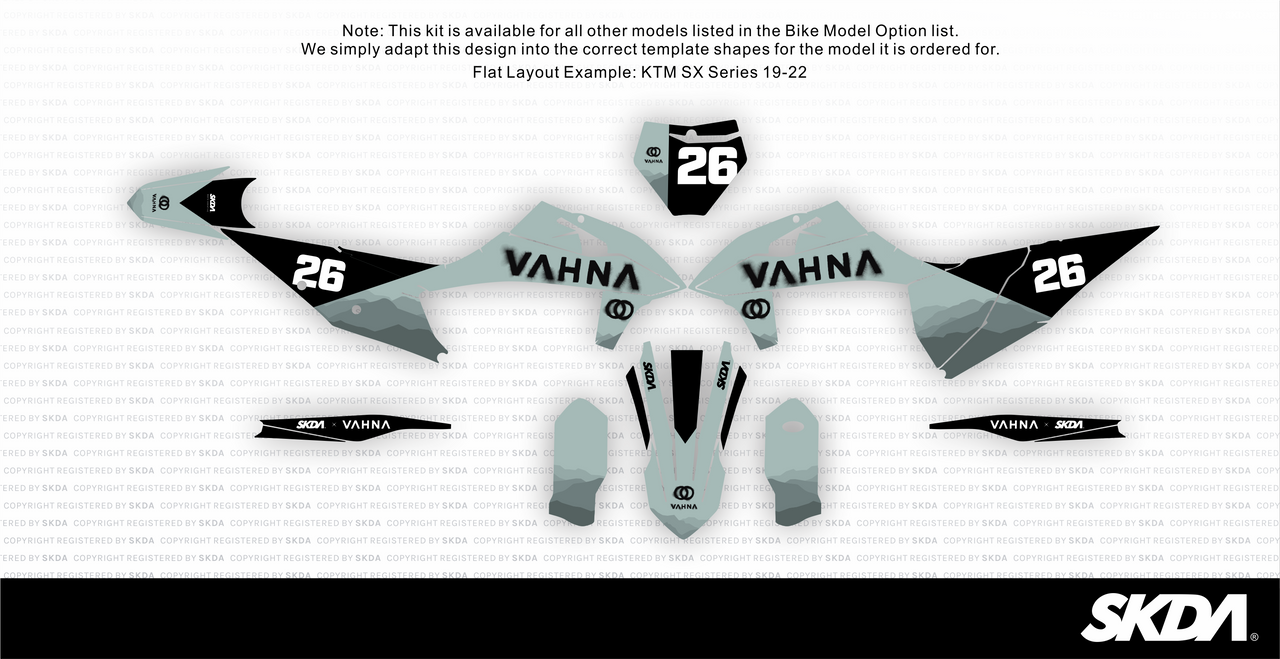 VAHNA V3 Full Graphics Kit (All Bikes) | SKDA USA VAHNA V3 Full Graphics Kit (All Bikes) | SKDA USA