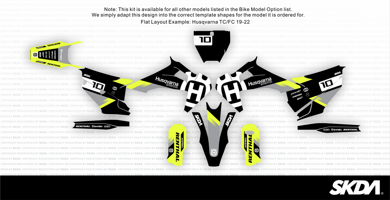 OVERTHROW Blk/Wht Husqvarna Full Graphics Kit | SKDA USA