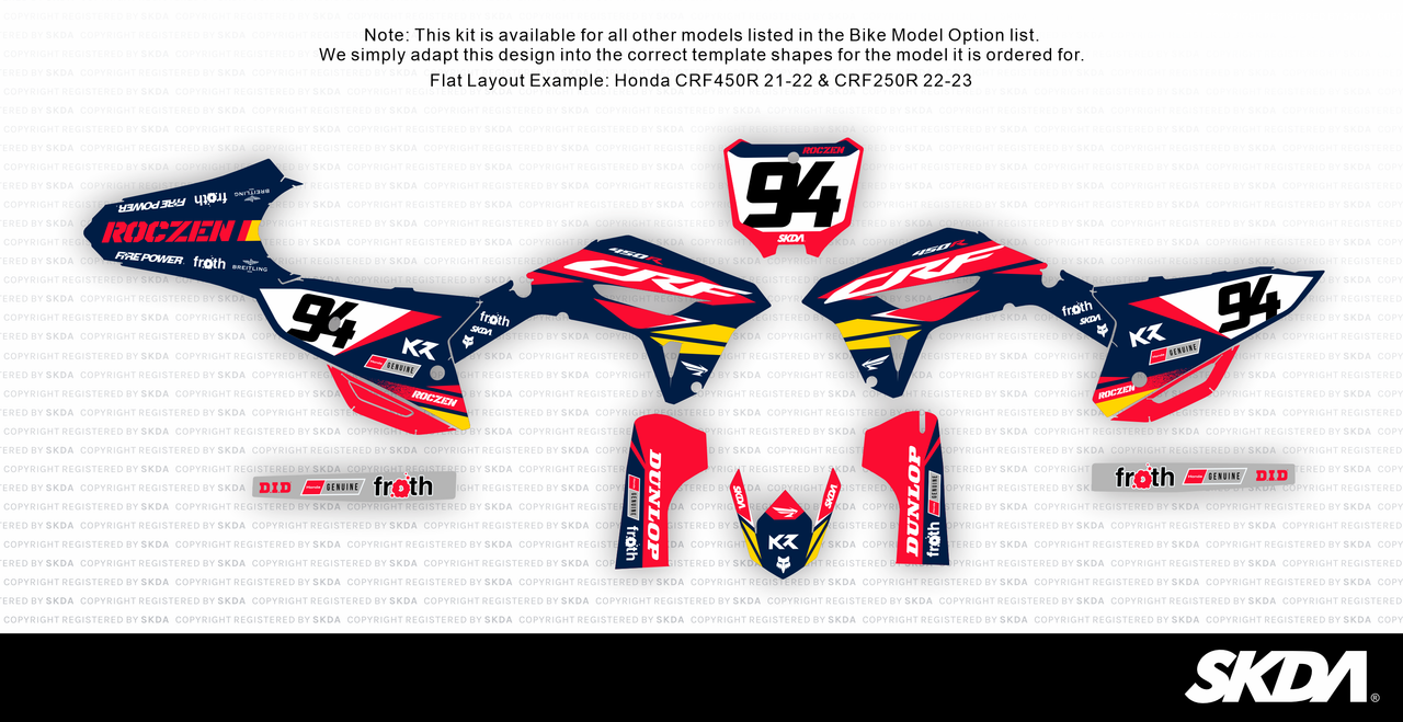 ROCZEN PARIS SX CR/CRF Full Graphics Kit | SKDA USA