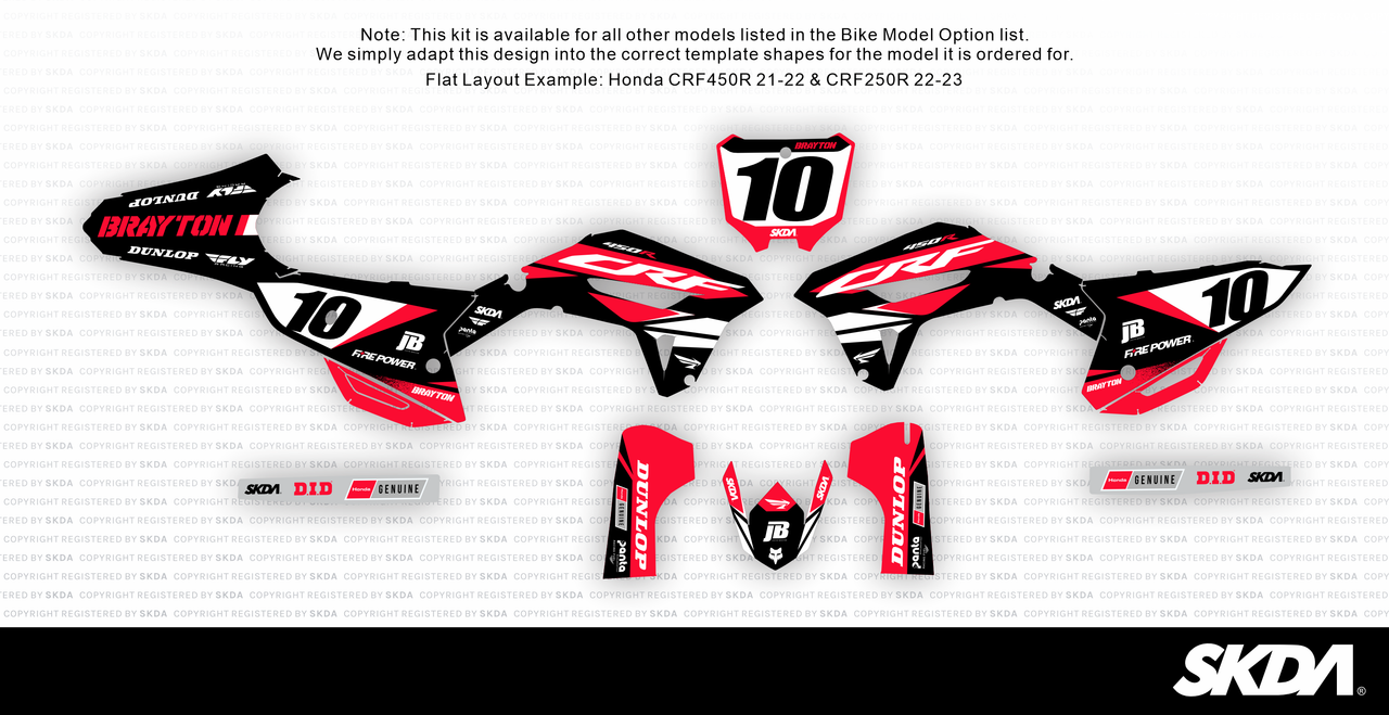 BRAYTON PARIS SX CR/CRF Full Graphics Kit | SKDA USA