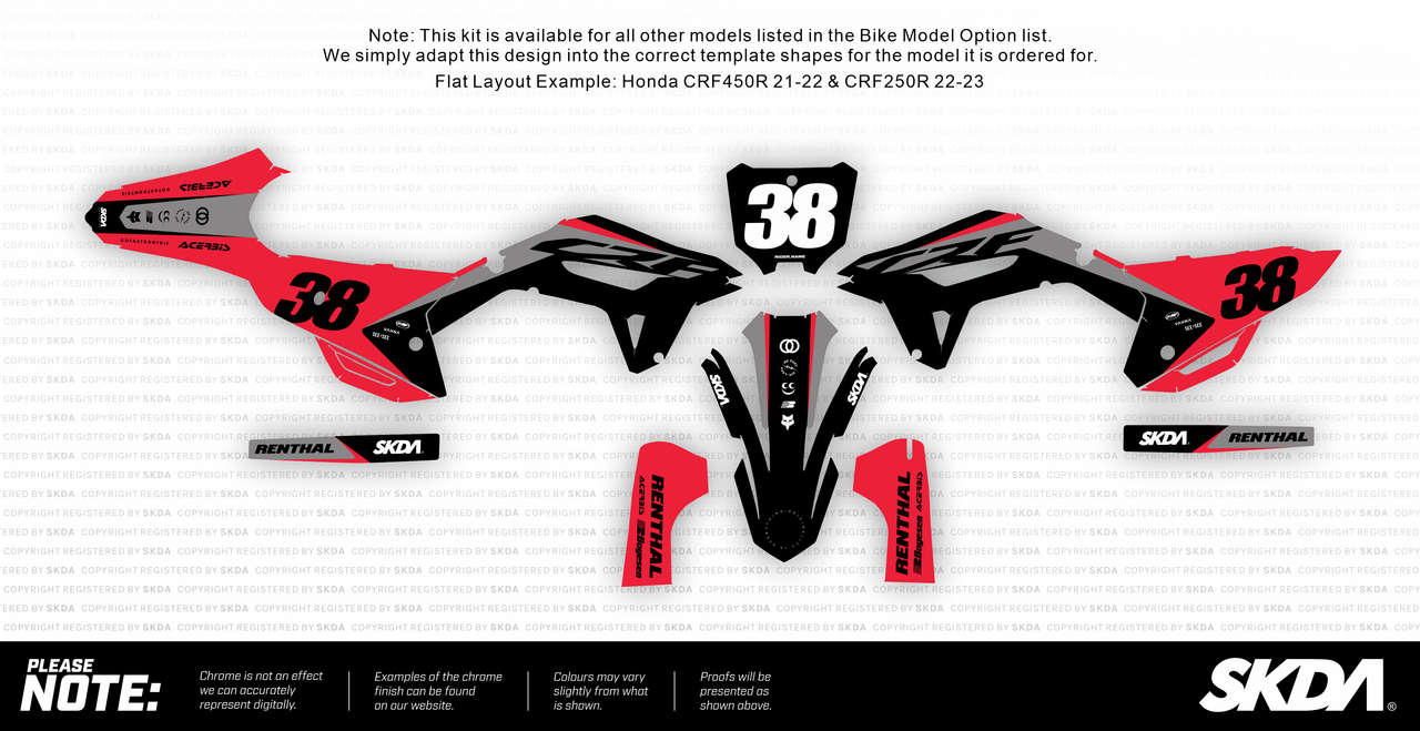 DEPART CHROME Silver CR/CRF Full Graphics Kit | SKDA USA
