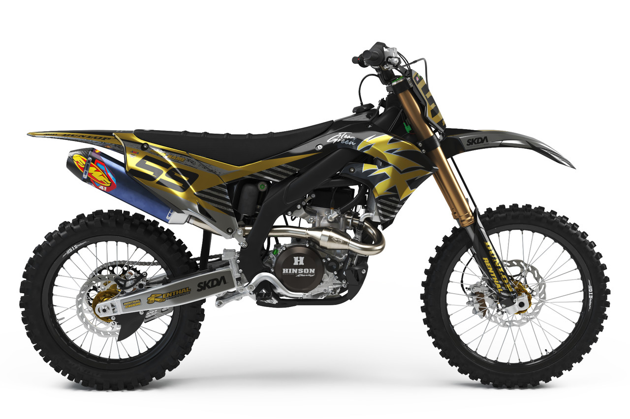BEAST CHROME Gold KX/KXF Full Graphics Kit - SKDA - US Store