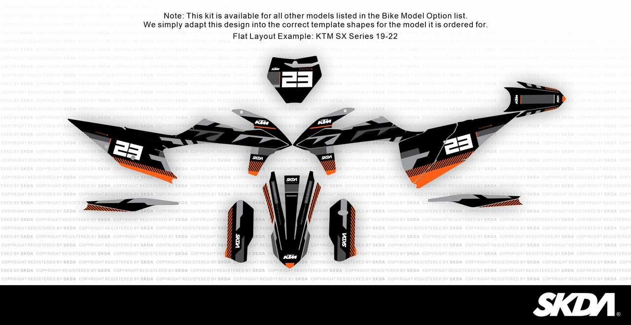 VOLT Blk/Grey KTM Full Graphics Kit | SKDA USA