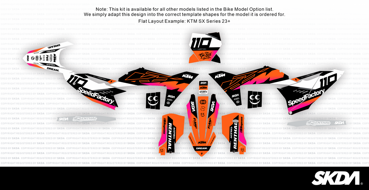 ORCA Orange KTM Full Graphics Kit | SKDA USA
