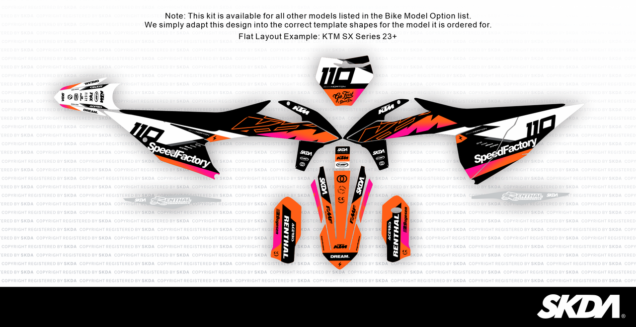 ORCA Orange KTM Full Graphics Kit | SKDA USA