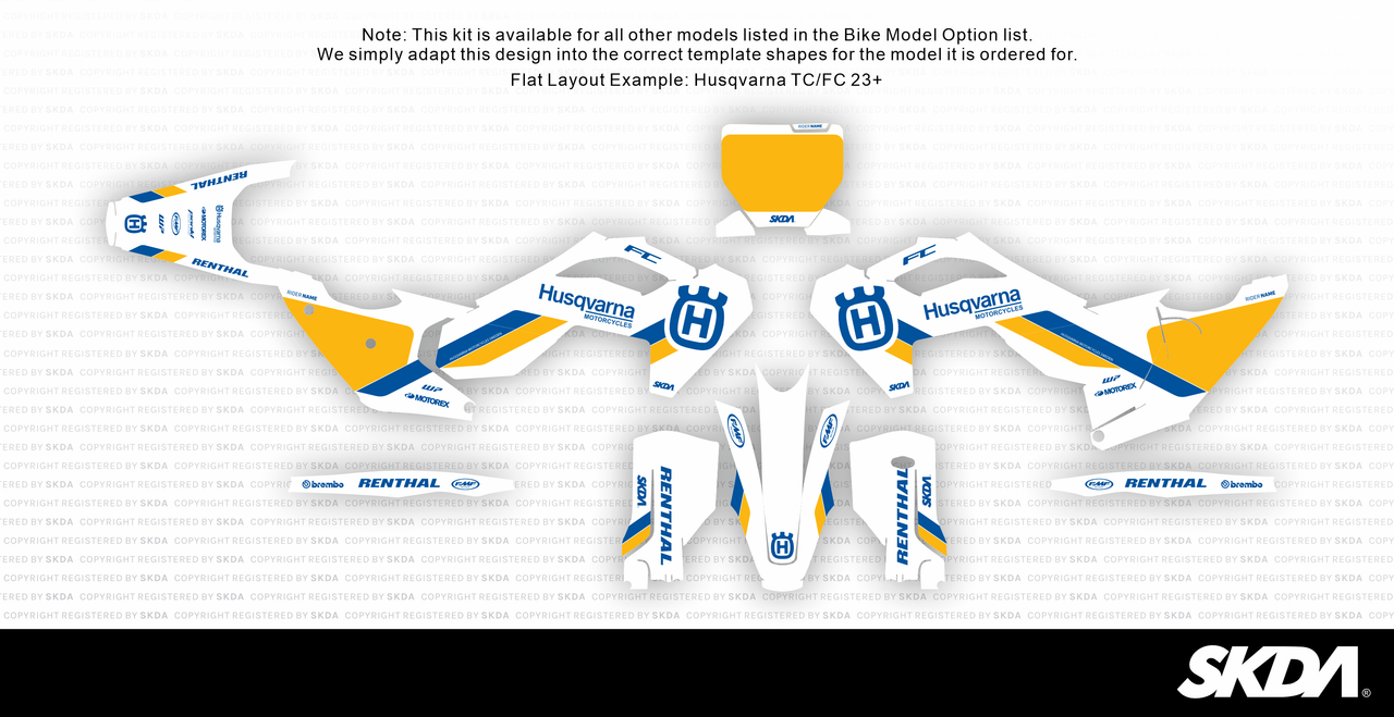 HERITAGE V2 White Husqvarna Full Graphics Kit | SKDA USA