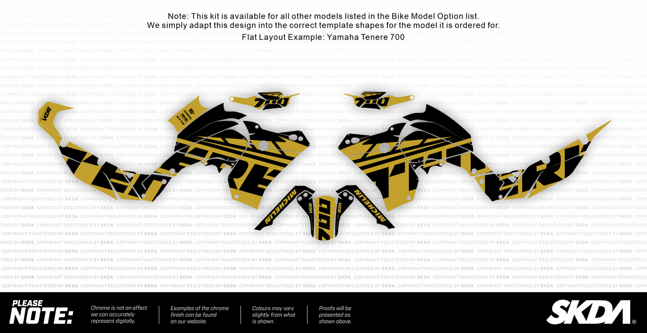 KING CHROME Gold T7 Full Graphics Kit | SKDA USA