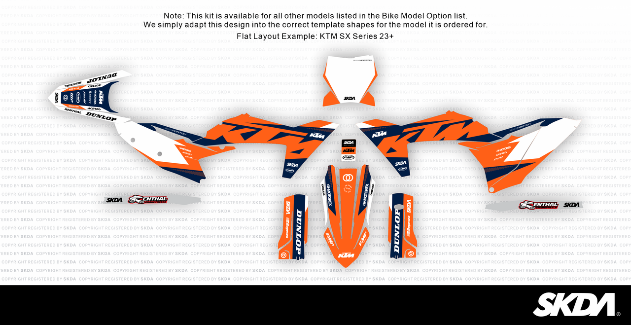 CENTRALIZE Blue KTM Full Graphics Kit | SKDA USA