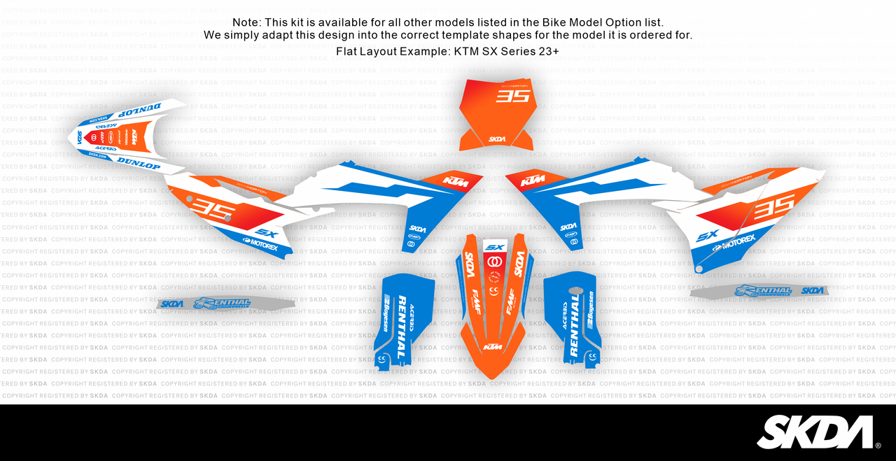 LURK V2 Blue KTM Full Graphics Kit | SKDA USA