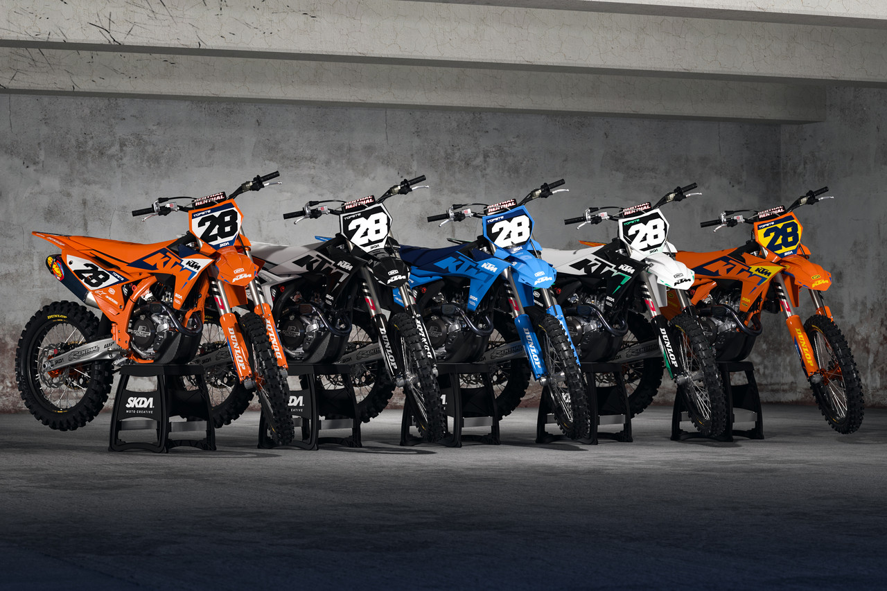 DAGSOM White KTM Full Graphics Kit | SKDA USA