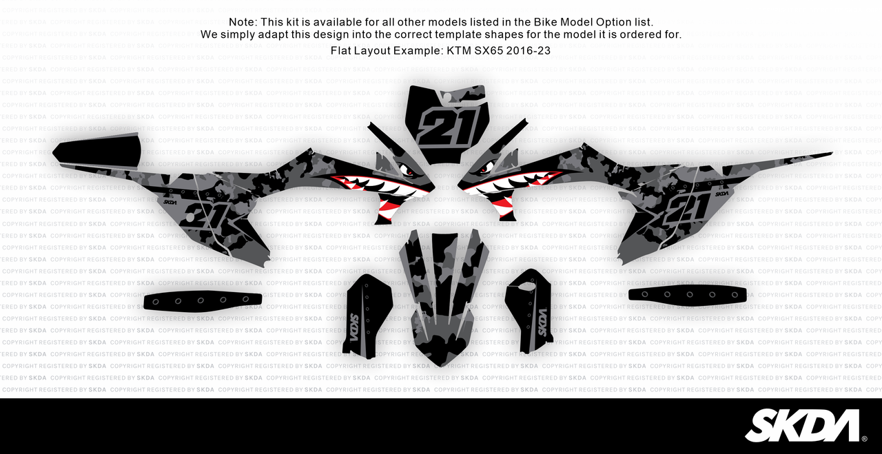 BOMBER Black KTM Mini Bike Full Graphics Kit - SKDA - US Store