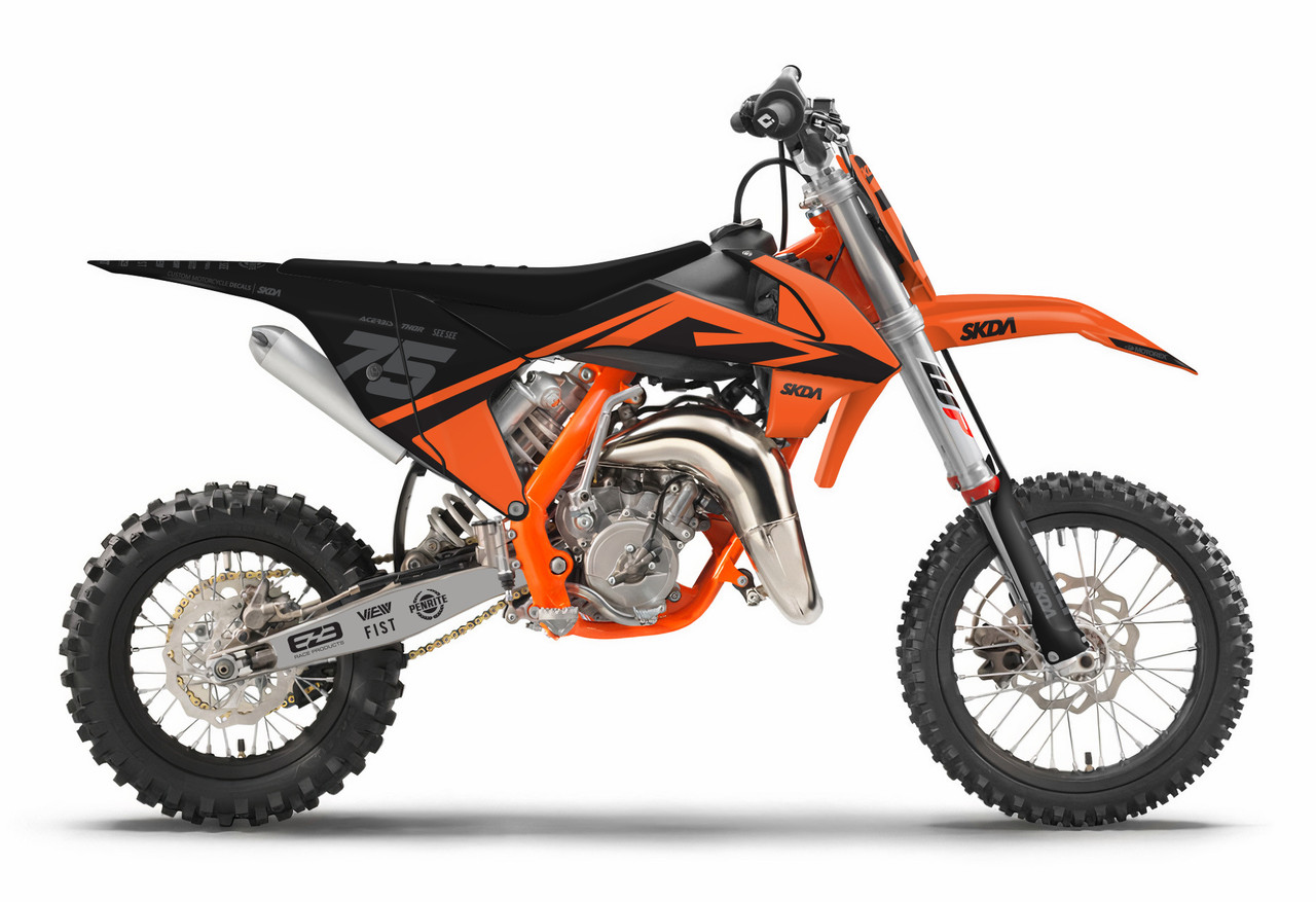DIVIDE Black KTM Mini Bike Full Graphics Kit | SKDA USA