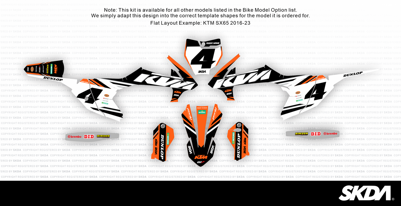 HOTSTART KTM Mini Bike Full Graphics Kit - SKDA - US Store