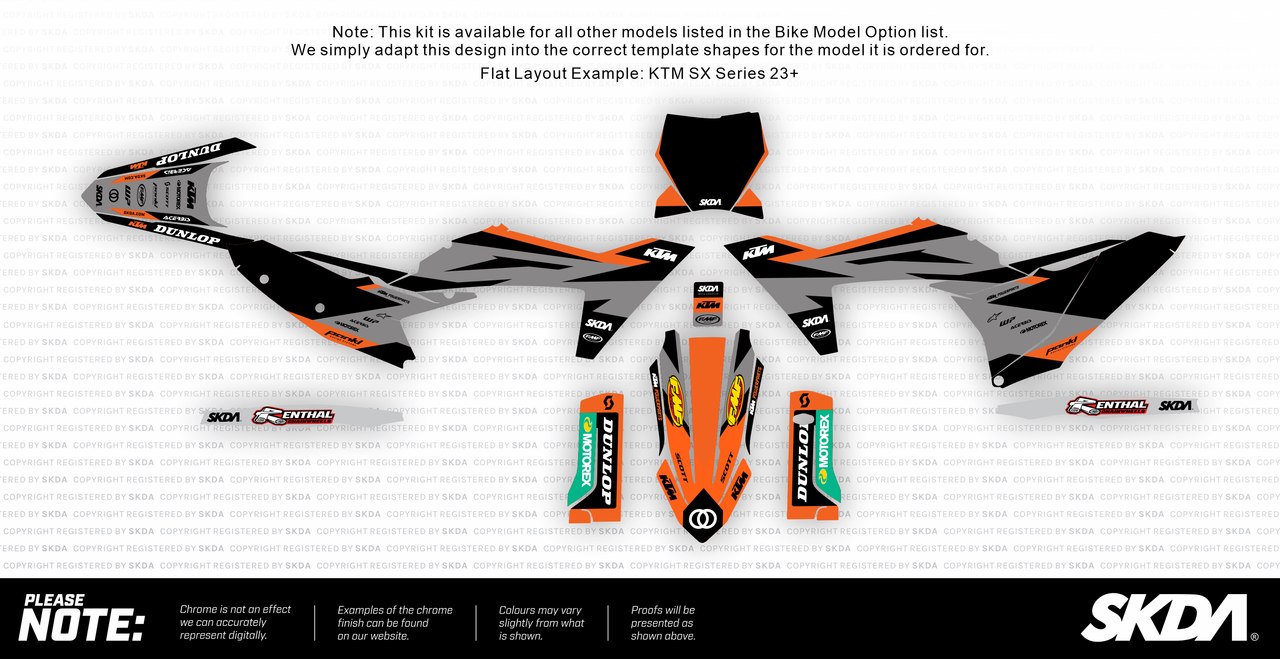 EXPLODE CHROME KTM Full Graphics Kit | SKDA USA