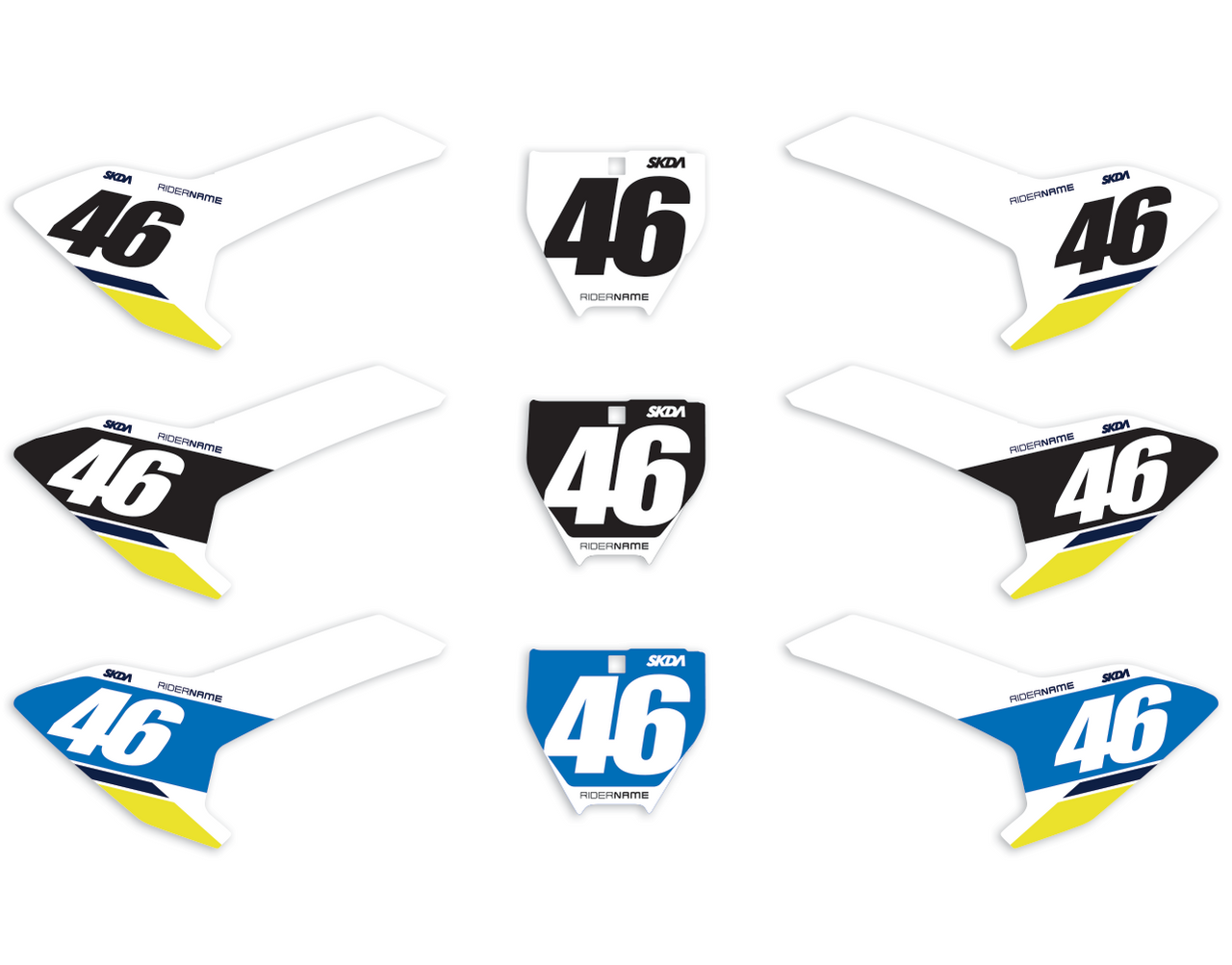 S6 Husqvarna Mini Bike Number Plates | SKDA USA