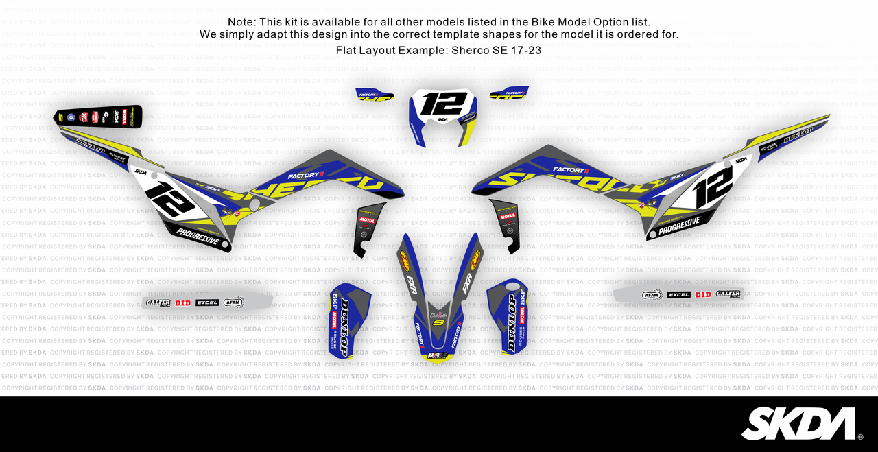 24 SHERCO USA FACTORY Full Graphics Kit | SKDA USA