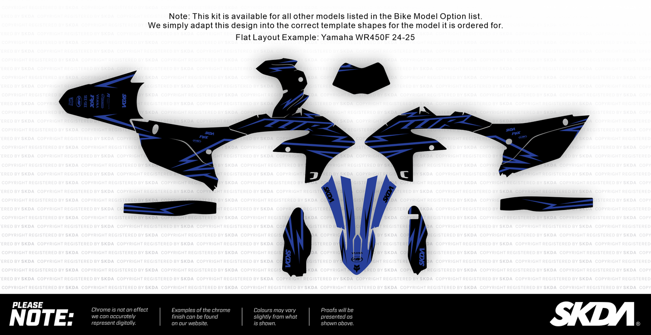 SHOCK CHROME Blue YZF/WRF Full Graphics Kit | SKDA USA