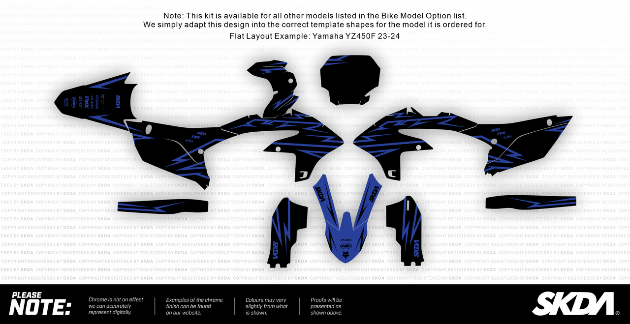 SHOCK CHROME Blue YZF/WRF Full Graphics Kit | SKDA USA