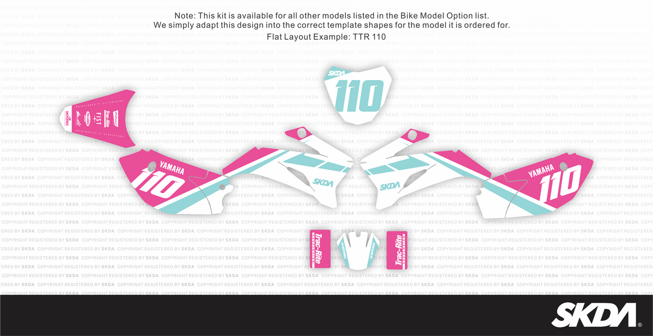 DIVIDE Pink/Teal TTR Full Graphics Kit - SKDA - US Store