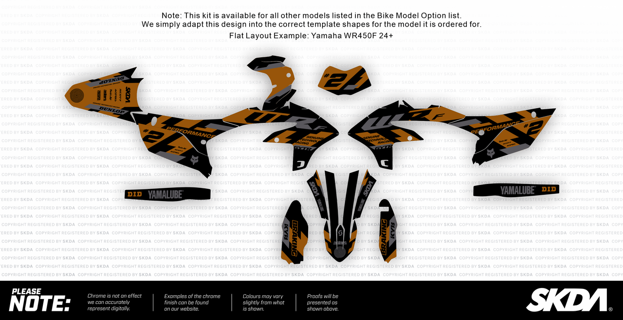 AXE CHROME Bronze YZF/WRF Full Graphics Kit - SKDA - US Store