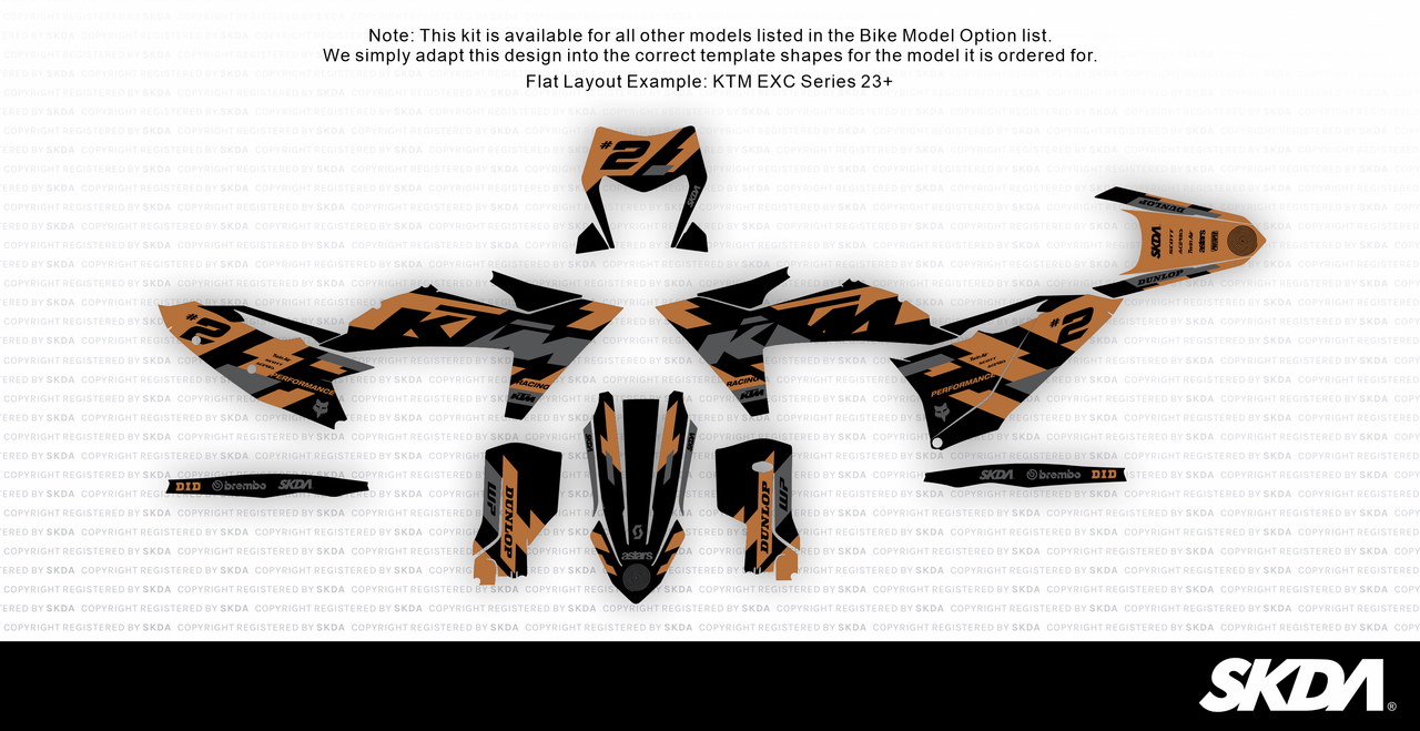 AXE Tan KTM Full Graphics Kit | SKDA USA