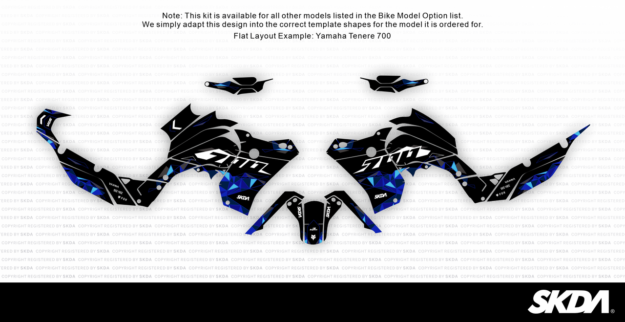 RIDGE Blk/Blue T7 Full Graphics Kit | SKDA USA