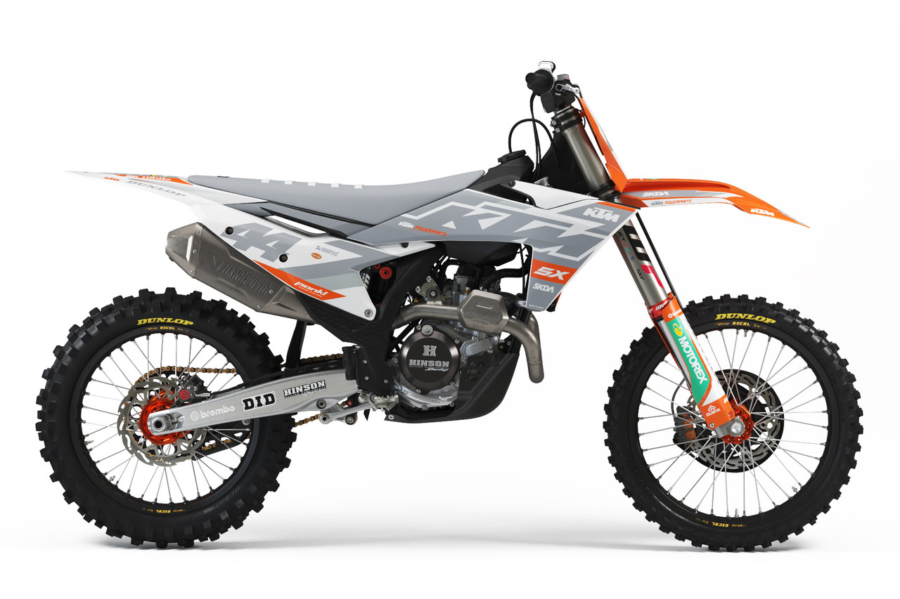 SHADED Grey/Wht KTM Full Graphics Kit | SKDA USA