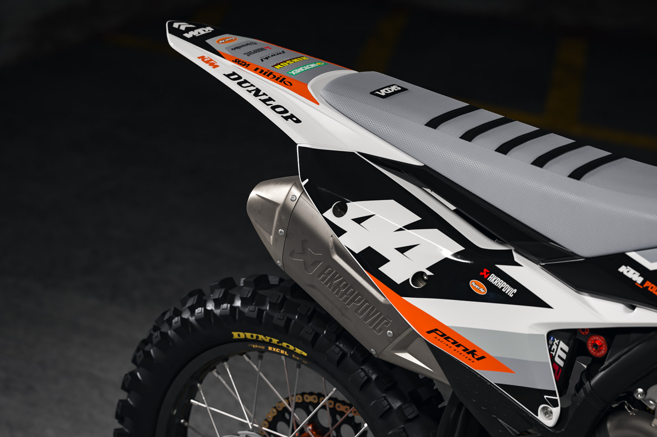 SHADED Blk/White KTM Full Graphics Kit | SKDA USA