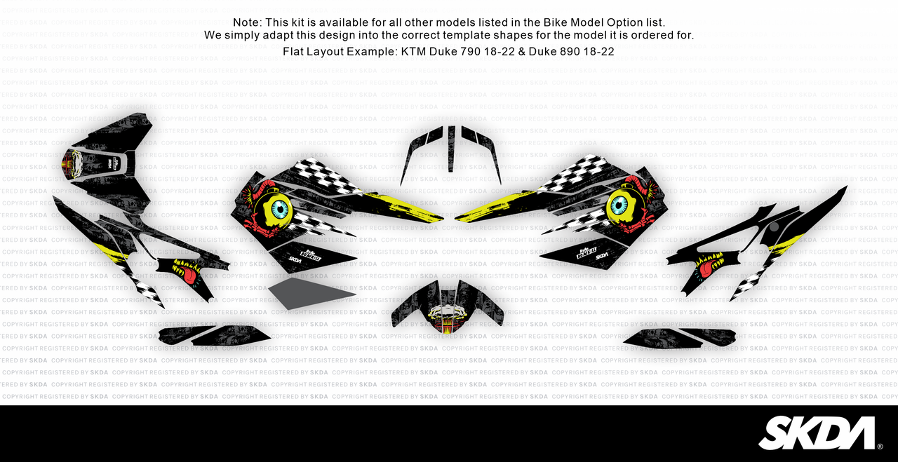 ROADKILL V1 Color KTM Duke Full Graphics Kit | SKDA USA