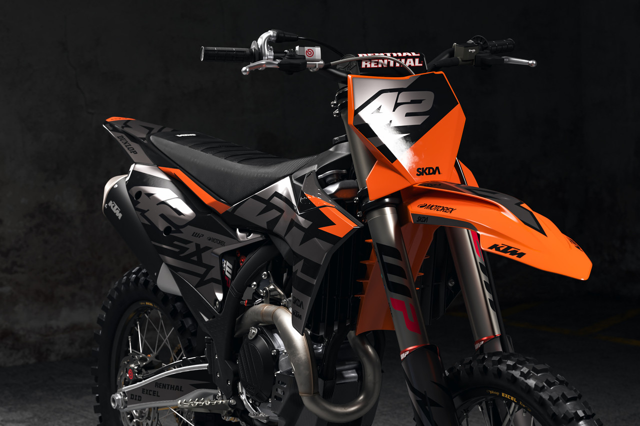 FLUSH CHROME Silver KTM Full Graphics Kit | SKDA USA