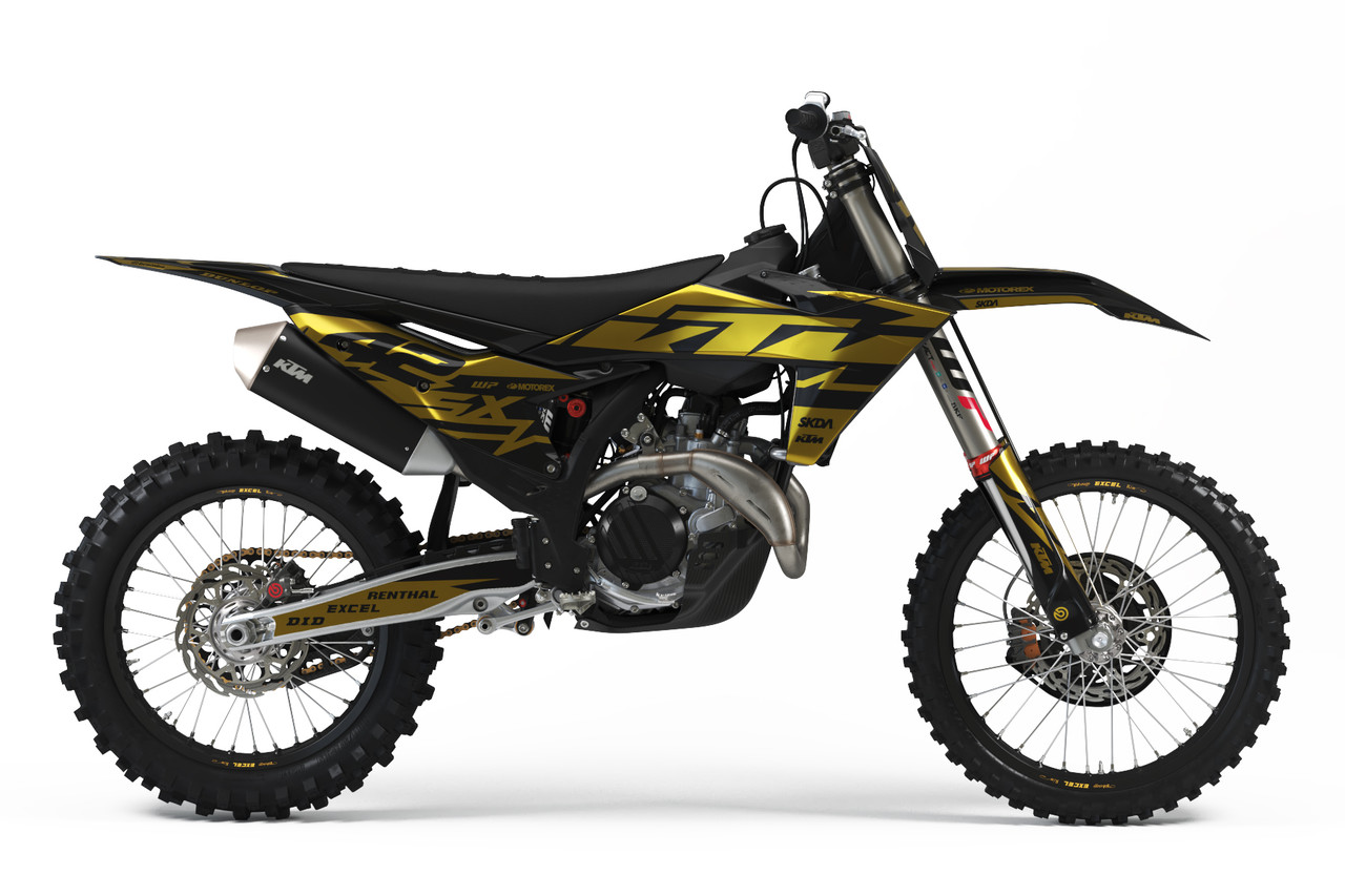 FLUSH CHROME Gold KTM Full Graphics Kit | SKDA USA