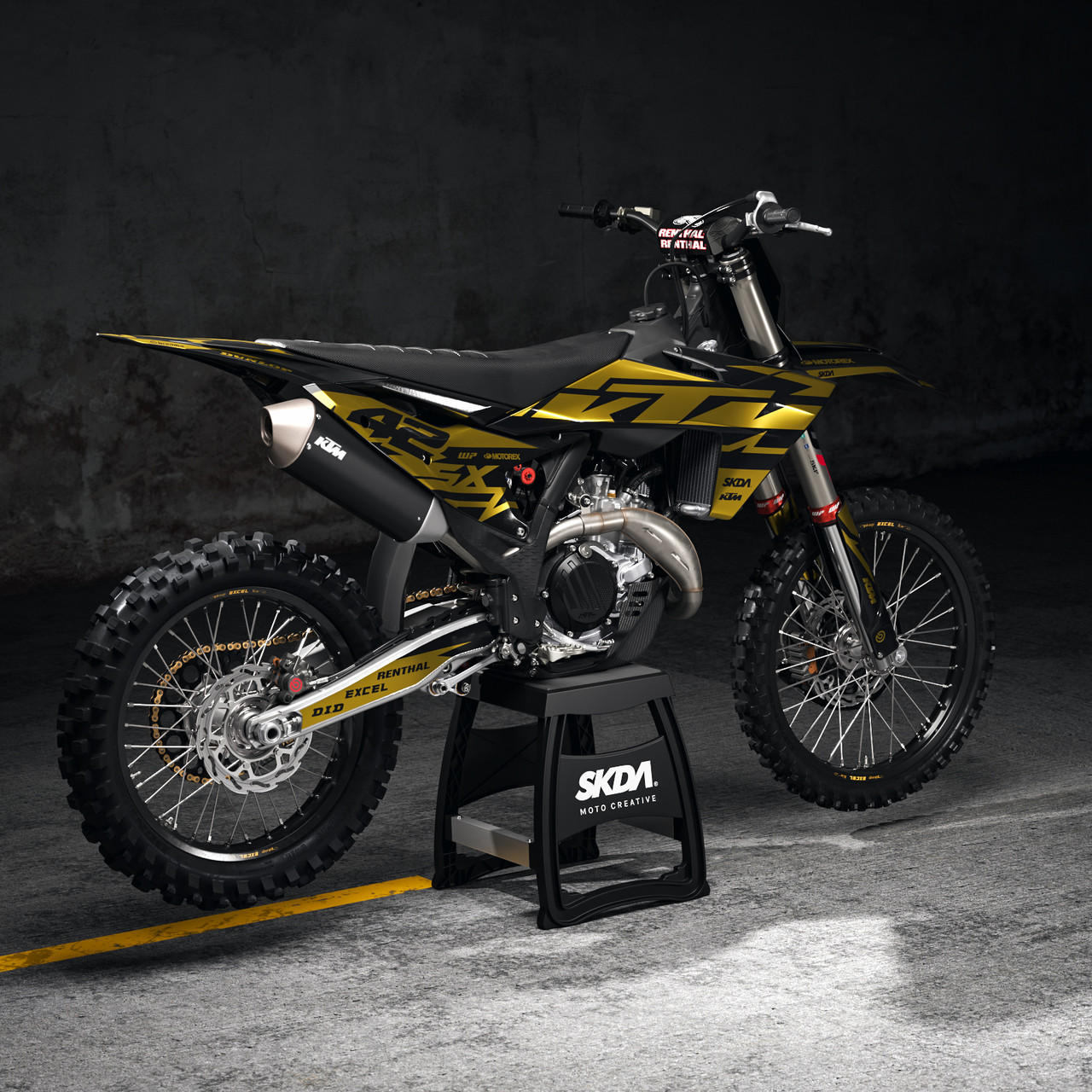 FLUSH CHROME Gold KTM Full Graphics Kit | SKDA USA