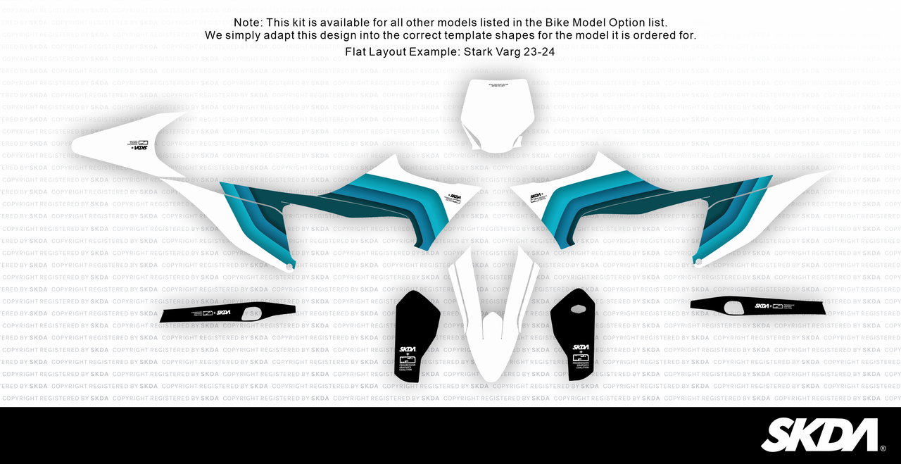 MSD Blue/Wht Stark Varg Full Graphics Kit | SKDA USA