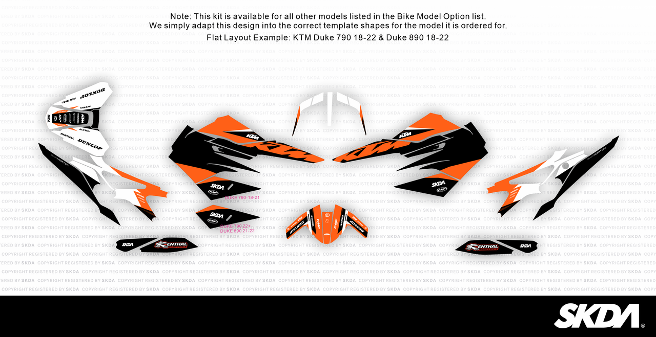CENTRALIZE Black KTM Duke Full Graphics Kit | SKDA USA