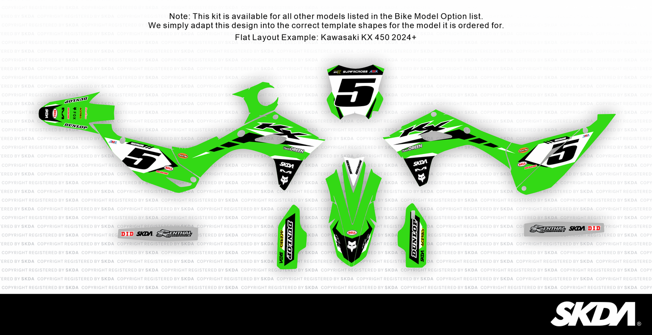 Kawasaki KX/KXF Graphics Kit - by SKDA