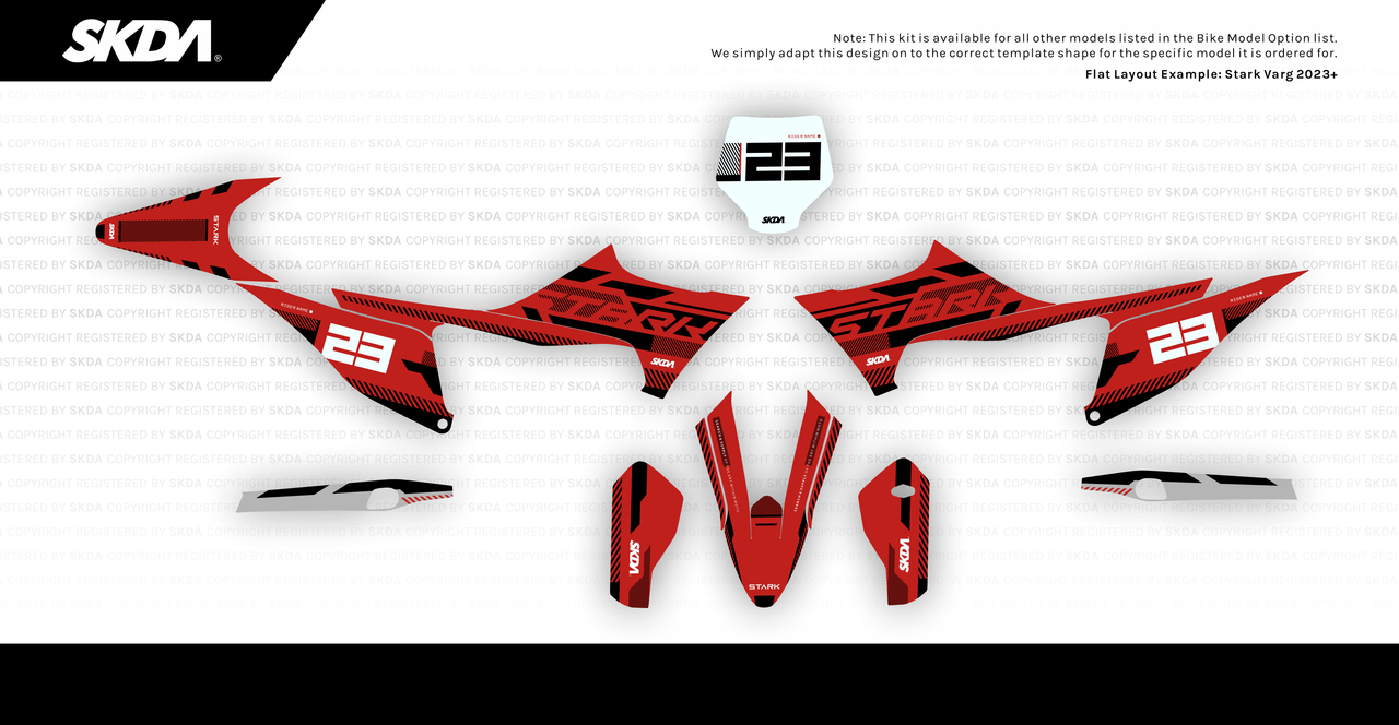 VOLT Red Stark Varg Full Graphics Kit | SKDA USA