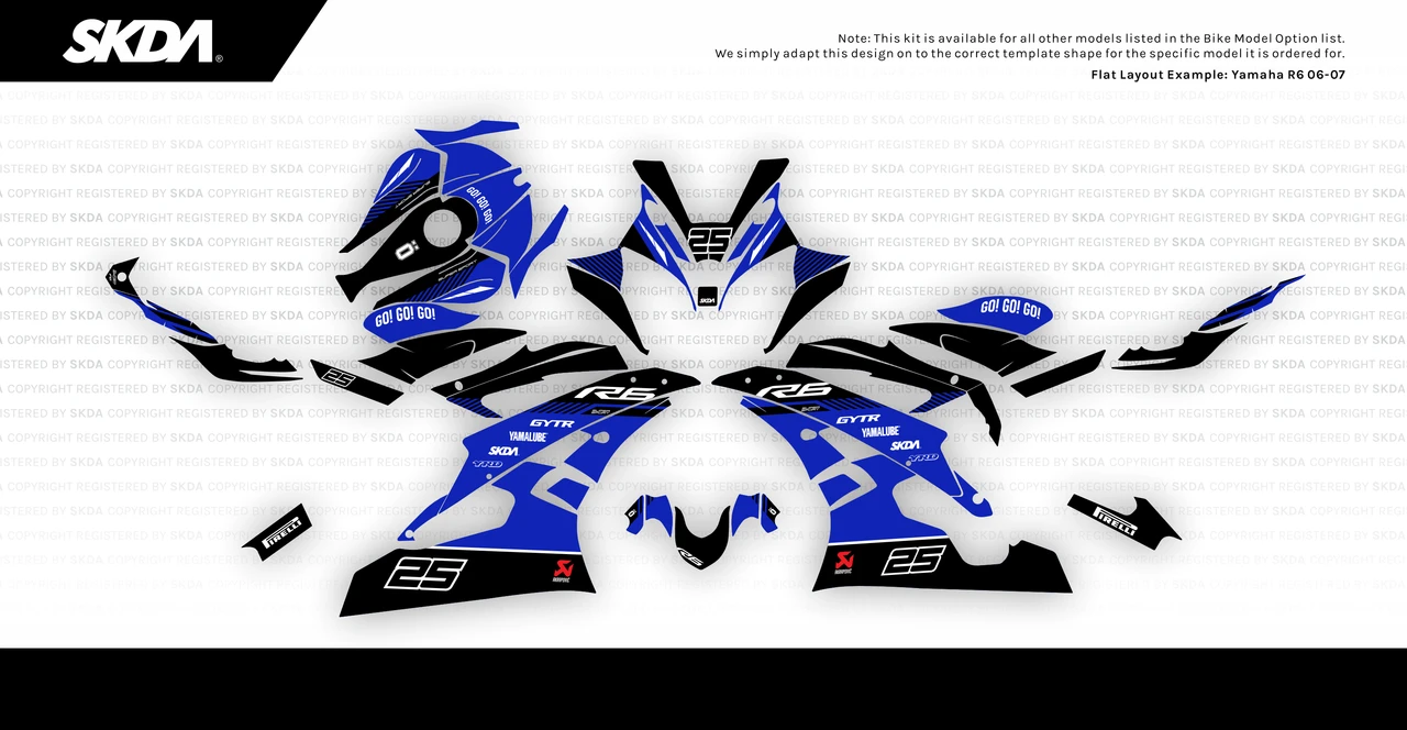 EDGE Blue Supersport Full Graphics Kit | SKDA USA