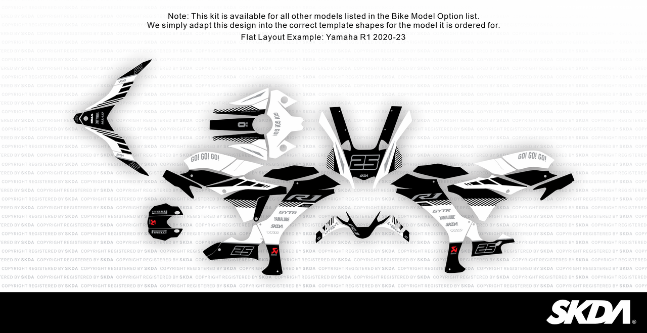 EDGE White Supersport Full Graphics Kit | SKDA USA