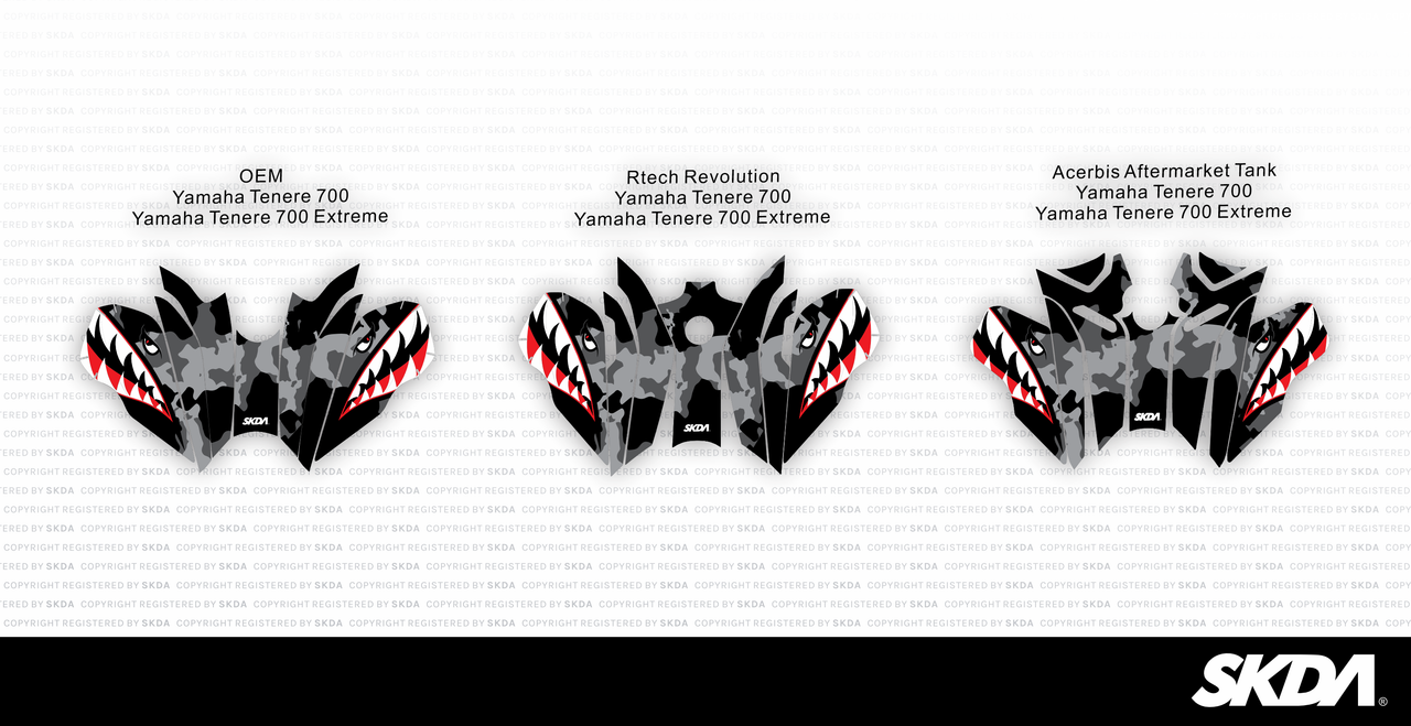 BOMBER T7 Fuel Tank Protection Sticker Set | SKDA USA