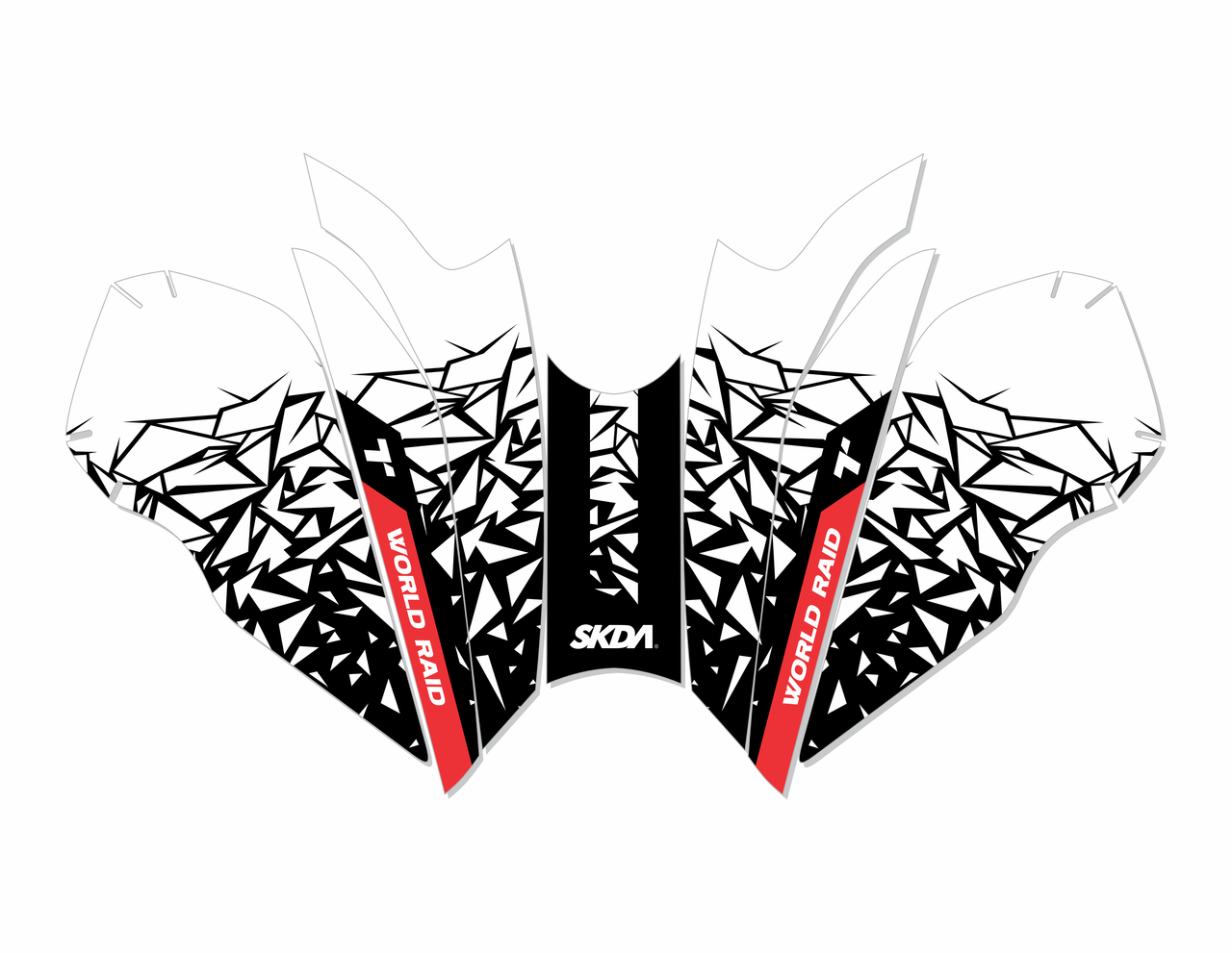 CRASH WHITE T7 Fuel Tank Protection Sticker Set | SKDA USA