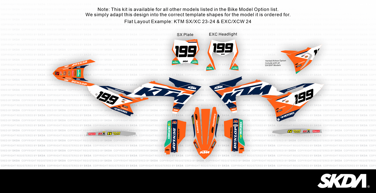 VISION Navy KTM Full Graphics Kit | SKDA USA