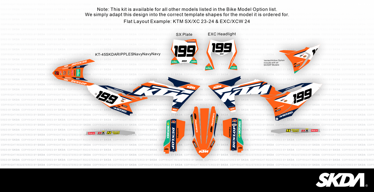 VISION White KTM Full Graphics Kit | SKDA USA