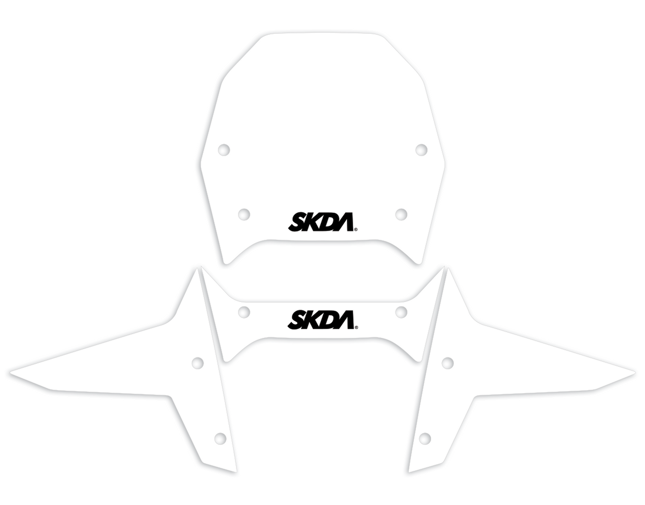 T7 Windscreen Protection Sticker Set - White | SKDA USA