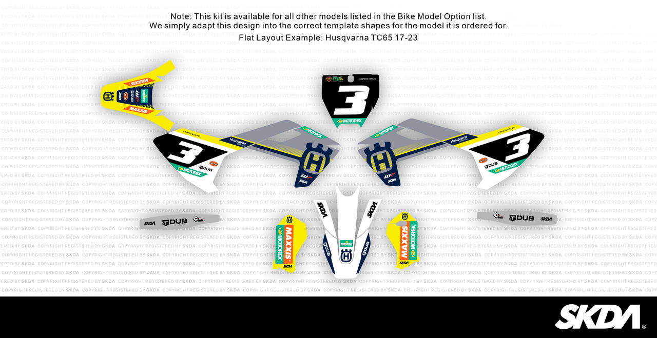 24 AU FACTORY Husqvarna Mini Full Graphics Kit | SKDA USA