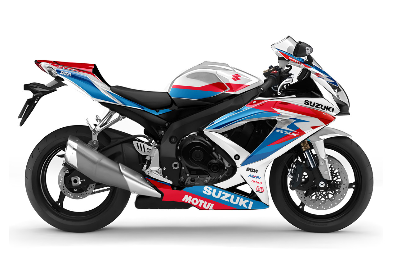 ZEPHYR Wht/Red Suzuki GSXR Full Graphics Kit | SKDA USA