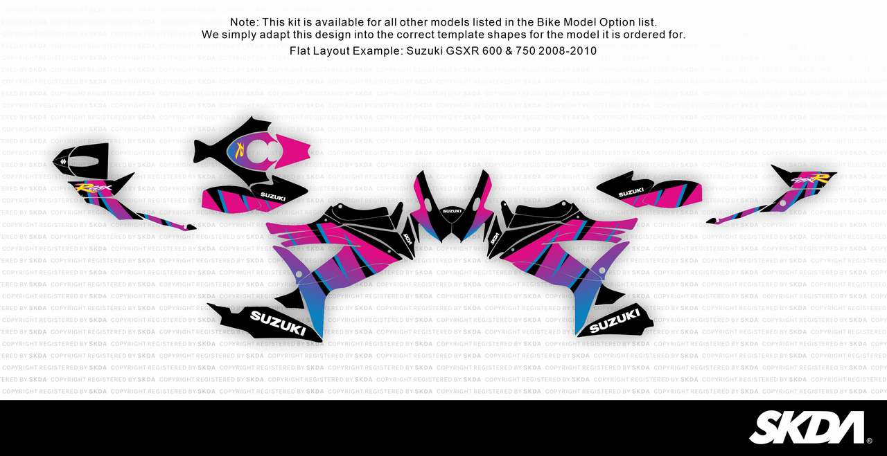 REVIVE Black Suzuki GSXR Full Graphics Kit | SKDA USA