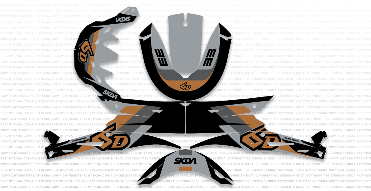PIN Grey 6D Helmet Graphics Kit | SKDA USA
