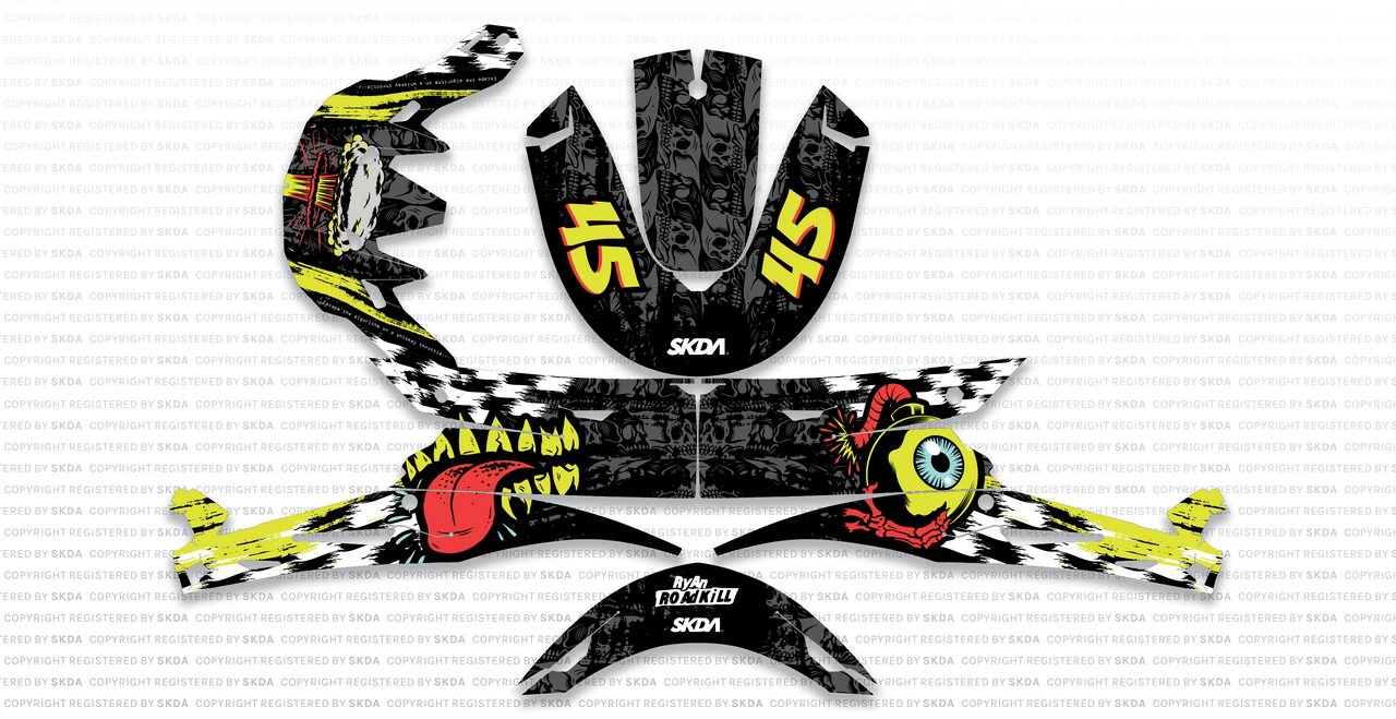 ROADKILL V1 6D Helmet Graphics Kit | SKDA USA